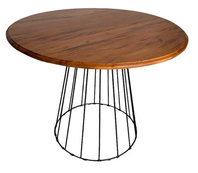 Mesa Mesinha Auxiliar Cozinha Jantar Ferro Madeira Design - MINAS ARTE ...