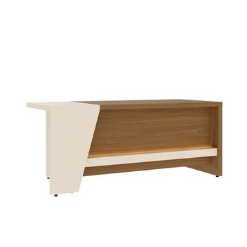 Mesa Para Escritório RM02D Louro Freijó/Beige - Saga Decor - Mesa de ...