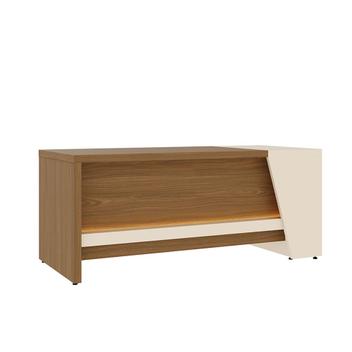 Mesa Para Escritório RM02E Louro Freijó/Beige - Saga Decor - Mesa de ...