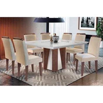 Mesa Rufato Valença Vd Rt 135+8 Cad Athenas Café/Creme - Conjunto Sala ...