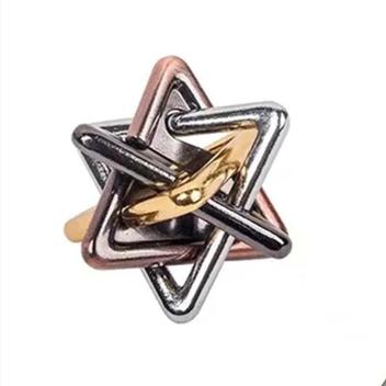 Metal Mind Triangle Puzzle Brain Teasers Caixa Para Crianças Adultos ...