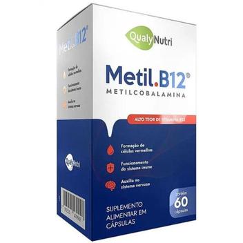 Metil b12 com 60 cápsulas - QUALY NUTRI - Vitaminas A-Z - Magazine Luiza