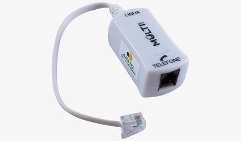 Micro Filtro Adsl Simples Multicraft Branco Internet Modem - Filtro de ...