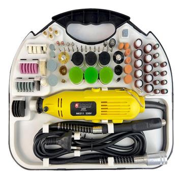 Micro Retifica kit com 210pçs 400w Maleta E Eixo Flexível - Super ...