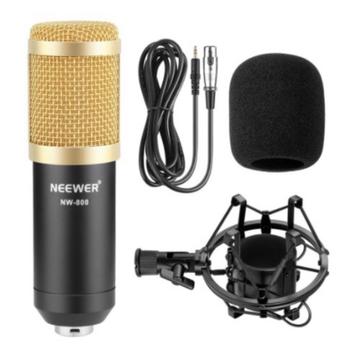 Microfone Andowl BM-800 Unidirecional Preto / Dourado - Loja nova ...