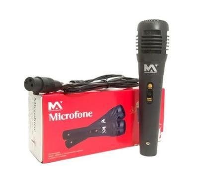 Microfone C/ Fio Maxmidia Cabo 1,2m - Microfone Dinâmico - Magazine Luiza