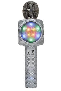 Microfone de karaokê sem fio Express Sing-Along Bling Silver - Wireless ...