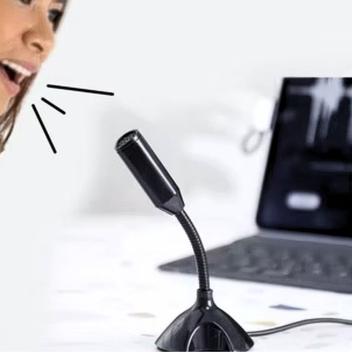 Microfone De Mesa USB LE 917 PC Computador Notebook Jogos Comunicação ...