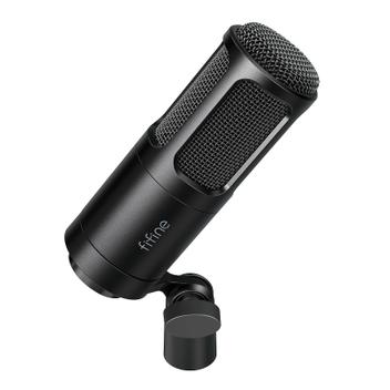 Microfone FIFINE K669D XLR Dinâmico para Podcast e Vocal - Preto ...
