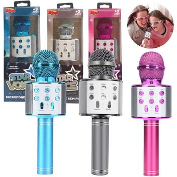 Microfone Infantil Sai Voz Toca Musica Cantor Rock Bluetooth - Zoop Toys Presente - Microfone de ...