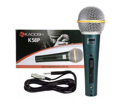 Microfone kadosh k 58p c/ chave liga/desliga - Microfone Dinâmico - Magazine Luiza