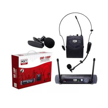 Microfone MXT Sem Fio Headset/Lapela UHF-10BP - AC2159 - Microfone de ...
