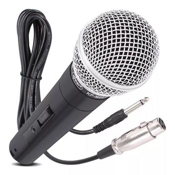 Microfone Profissional Alta Qualidade 4 Metro Cabo Cantar Karaokê ...