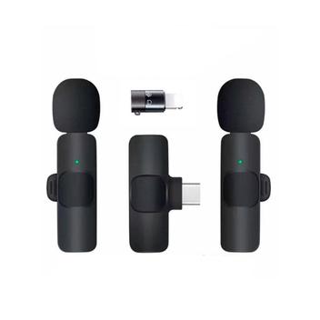 Microfone Sem Fio Duplo De Lapela K9 Tipo C - Ac2781 - Microfone ...