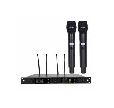 Microfone Sem Fio UHF Profissional Dylan D-9500 Cor Preto - Microfone ...