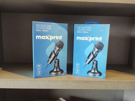 Microfone Studio Max P2 Maxprint - Microfone de Mesa - Magazine Luiza