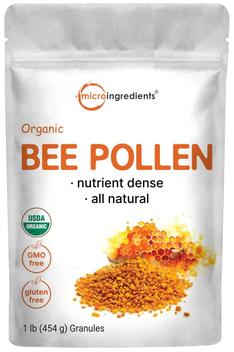 Microingredientes orgânicos para grânulos de pólen de abelha 454g ...
