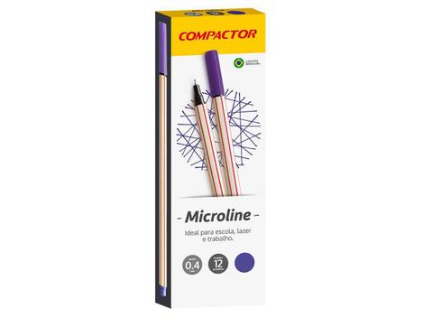 Microline 0.4 Mm Violeta 12 Unidades Compactor - Caneta - Magazine Luiza