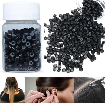 Microlink Rings Com Silicone Mega Hair 500 Unidades - bbless - Presilha ...