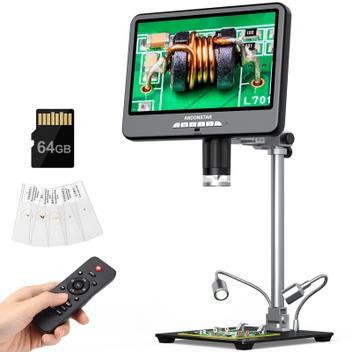 Microscópio digital Andonstar AD210s-Pro 4K 60 FPS HDMI 10,1 polegadas ...