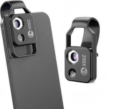 Microscópio para Celular APL-MS002 - 200x de Ampliação com Lente Macro ...