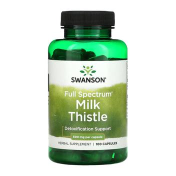 Milk Thistle Silimarina 500mg Swanson Full Spectrum Milk Thistle 100 ...
