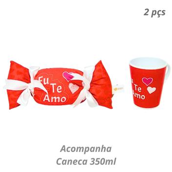 Mini Almofada Coração Tipo Bala com Caneca 350ml - JLS Toys - Caneca ...
