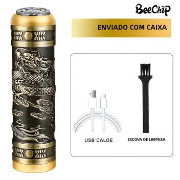 Mini Barbeador De Cabeça De Dragão Masculino Portátil Com Carregamento ...