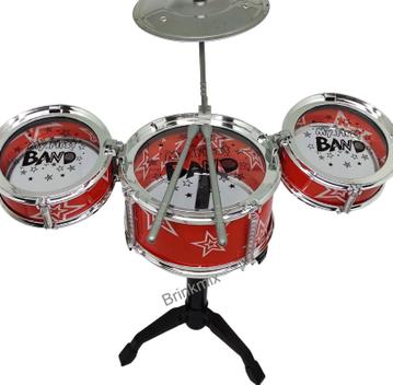 Mini Bateria Infantil Imports Com Banqueta E Tambor - Bateria / Tambor ...
