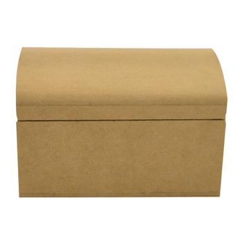 Mini Baú com Dobradiça Abaulado Multiuso 11x7,5x6,5 Mdf 6mm Madeira ...