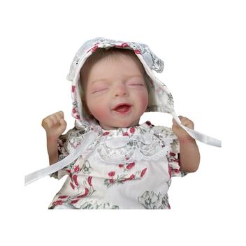 Mini Boneca Bebê Reborn De 30cm, Sorriso Salia, Corpo De Pano Macio ...
