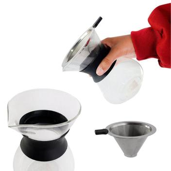 Mini Cafeteira 400Ml De Vidro Com Coador Inox Reutilizável - Unyhome ...