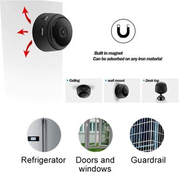 Mini Câmera Espiã WiFi 1080p Full HD - Visão Noturna e Magnética ...