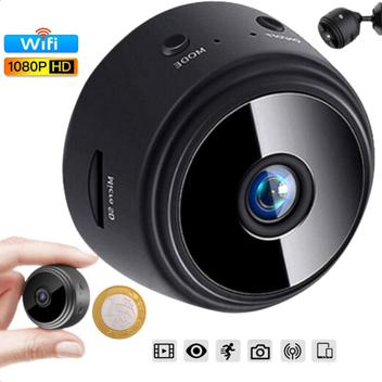 Mini Câmera Espiã Wifi Sem Fio Discreta Pequena Gravador Voz Bateria ...