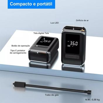 Mini Compressor Elétrica Portátil Multifuncional Compacto Acessório ...