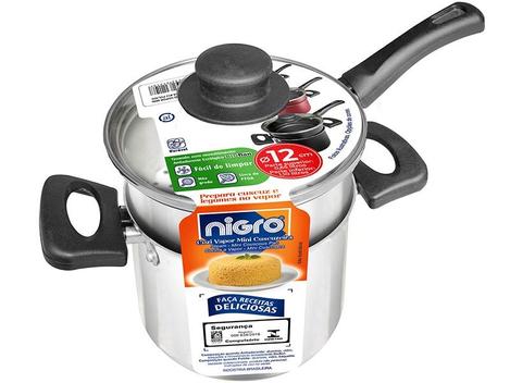 Mini Cuscuzeira Nigro Vitalita 12cm 1,75L Aluminio Polido - Cuscuzeira ...