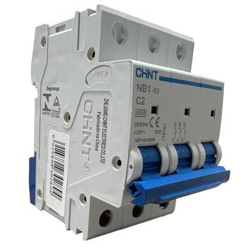 Mini Disjuntor Tripolar Chint Curva C 2A NB1-63 6kA 415V - Disjuntor Din - Magazine Luiza
