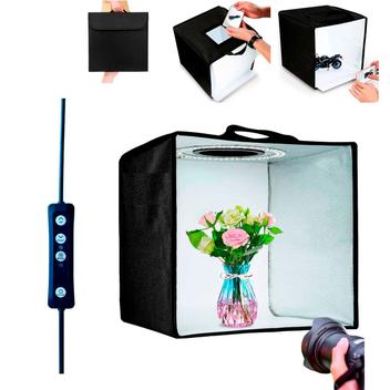 Mini Estudio Fotográfico 60x60cm Dobrável Led 3 Tons 8000k ...
