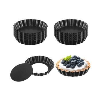 Mini Formas Antiaderentes Para Tarte De 8cm Com Fundo Removível E ...