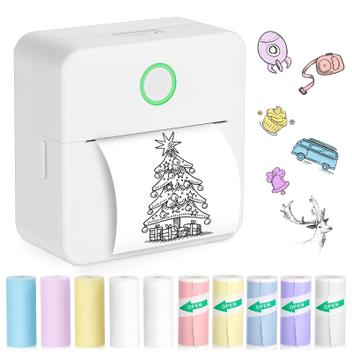 Mini Impressora Bluetooth Portátil ST-CARE - com 10 Rolos de Papel ...