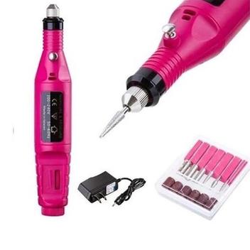 Mini Lixa Eletrica Unha Acrigel Manicure E Pedicure- Rosa - Importado ...