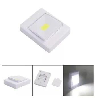 Mini Luminária COB Led Forte Armário Corredor Abajur Pilha Fixação Imã ...