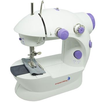 Mini Máquina de Costura Elétrica Portátil 2 Velocidades Pedal Luz ...