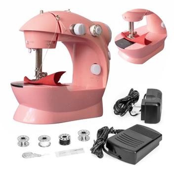 Mini Maquina Rosa De Costura Elétrica Portátil Bivolt - Levolpe ...
