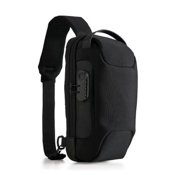 Mini Mochila Transversal Masculina De Peito Diagonal + Usb - Azul - ARN ...