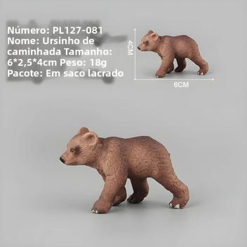 Mini Modelo Realista De Urso Marrom, Figuras De Ação De Animais De ...