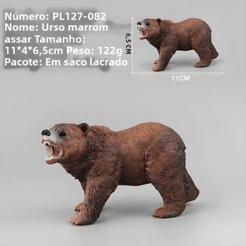 Mini Modelo Realista De Urso Marrom, Simulação De Figuras De Ação De ...