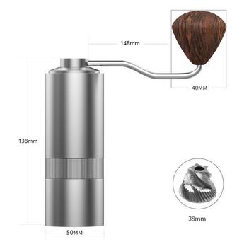 Mini Moedor de café inoxidável Burr CNC Manual Café Moedor de Feijão ...
