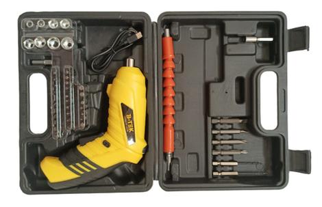 Mini Parafusadeira e furadeira 48pç Recarregável 3.6v Furadeira 220 Rpm ...