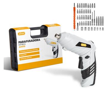 Mini Parafusadeira Elétrica LED Sem Fio Recarregável Multiuso Com ...